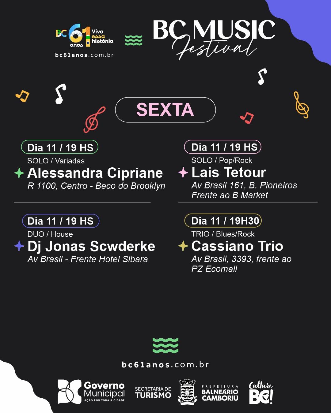 BC Music Festival entra na segunda semana de apresentações - Notícia Já